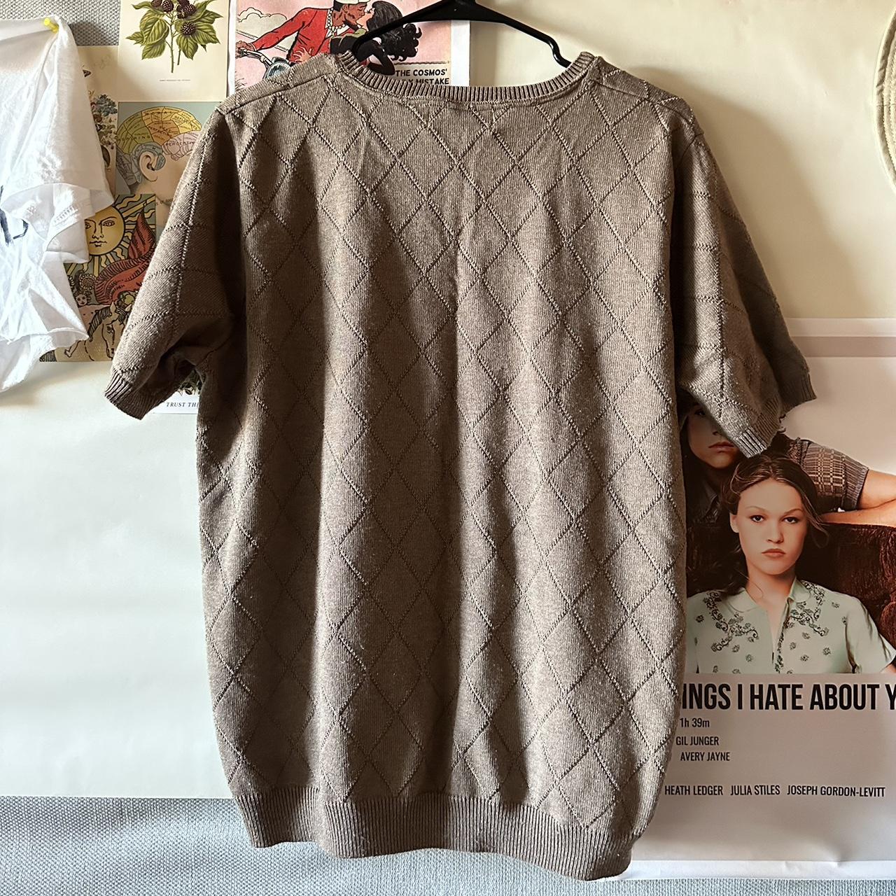 -Brown Alfred Dunner shirt/vest -Fits like... - Depop