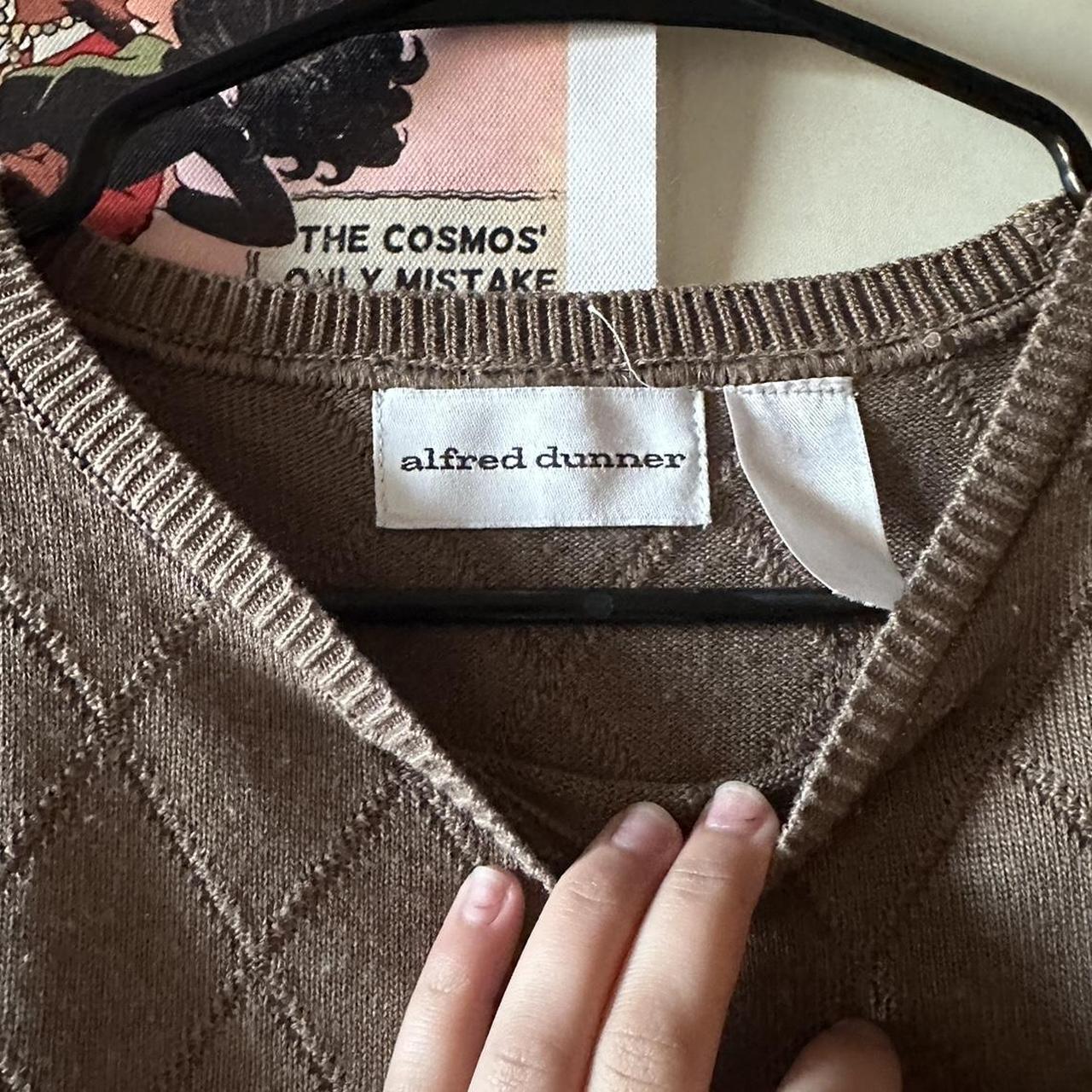 -Brown Alfred Dunner shirt/vest -Fits like... - Depop