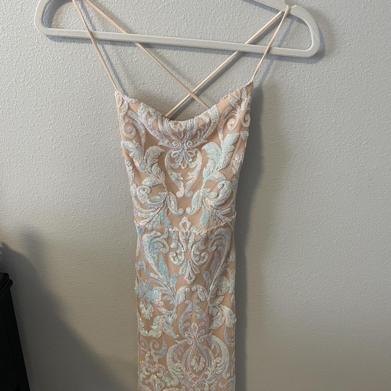 Multi chrome mini dress, perfect for hoco #bodycon... | Depop