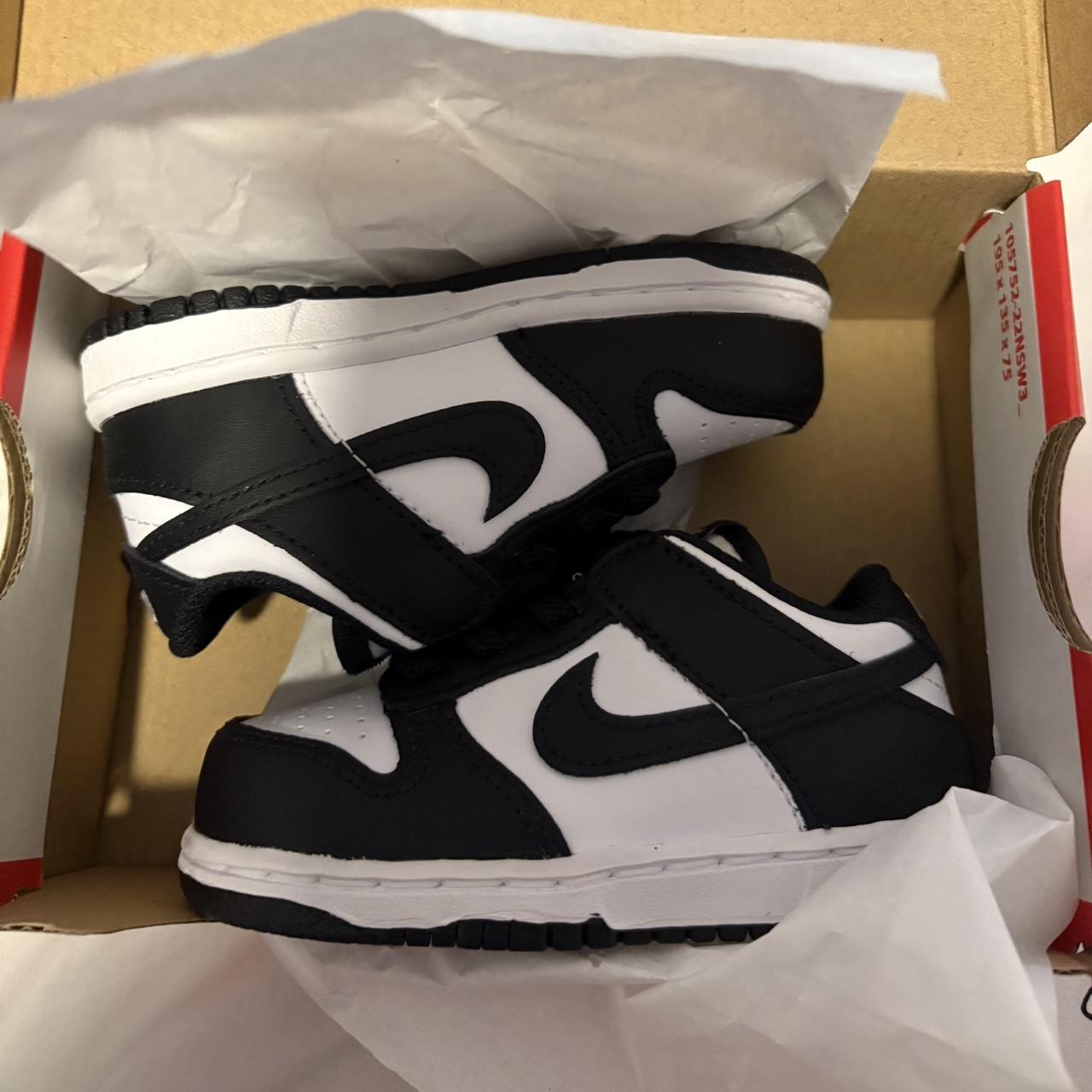 Nike Dunk Low Pandas size: 7 preschool brand new! dm... | Depop