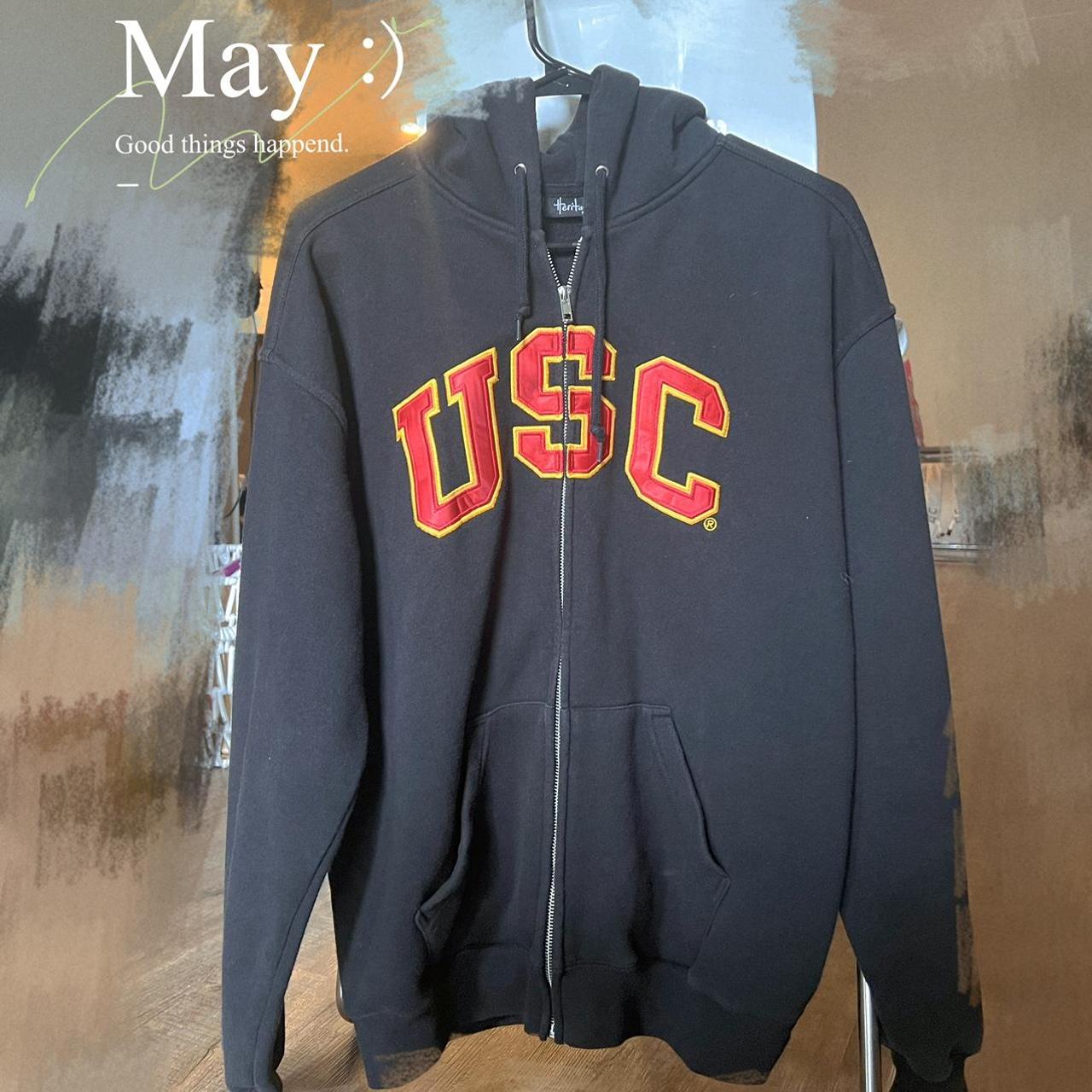 USC zip up college hoodie size medium reference：im... - Depop