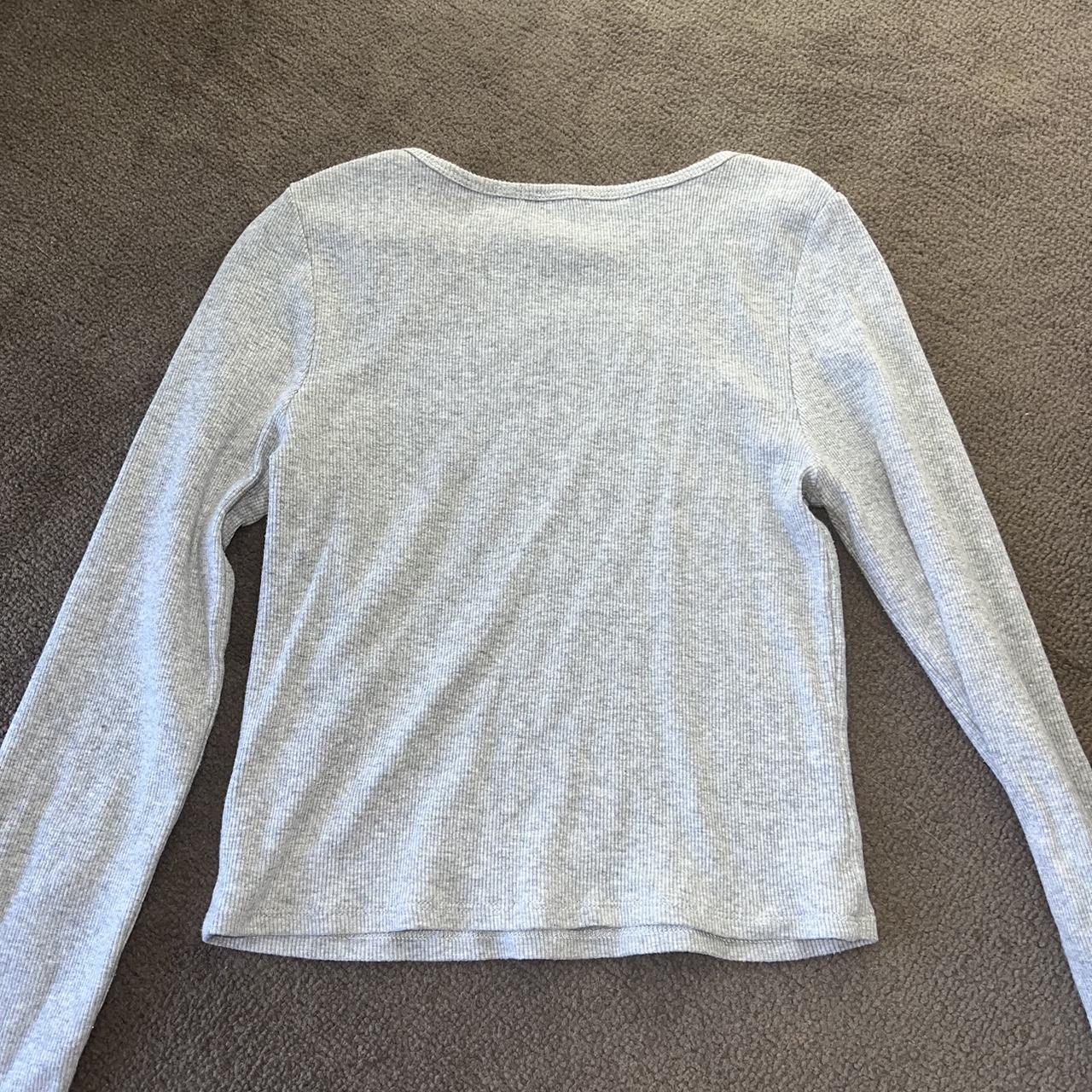 Supre grey long sleeve crop top - Depop