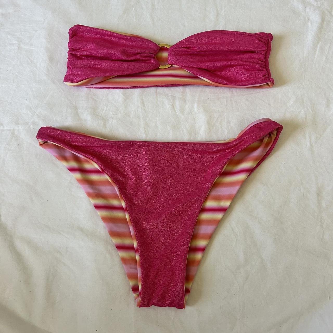 Leni Swims - reversible bandeau bikini set (size... | Depop