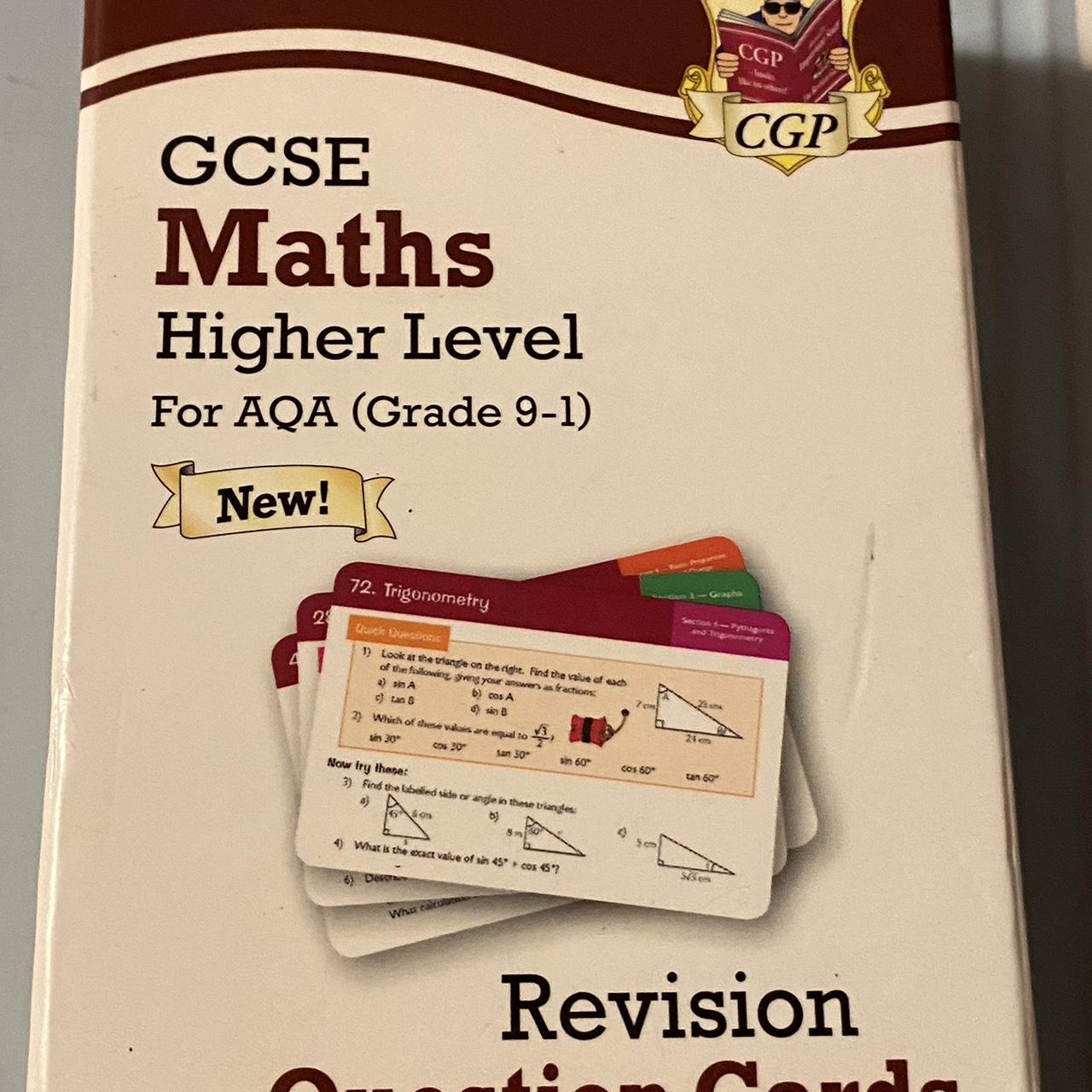 GCSE AQA Maths Higher revision cards Grades... - Depop
