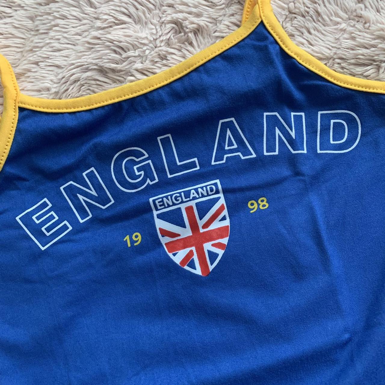 ENGLAND FOOTBALL TOP England cami top England... - Depop