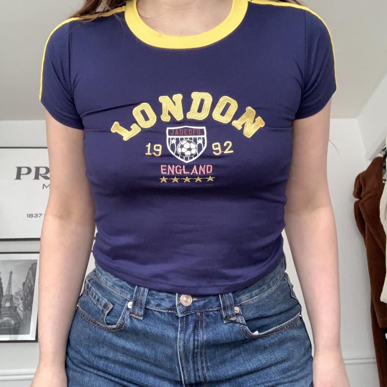 London football top London crop top Football crop... - Depop