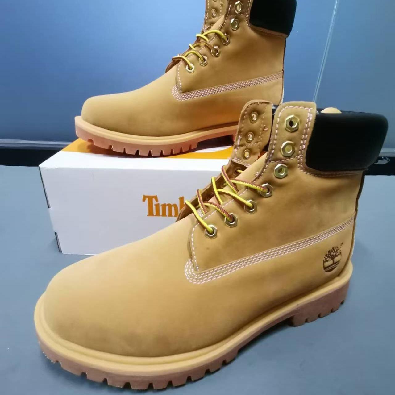 Tan Timberland 6 inch leather boots #techwear | Depop