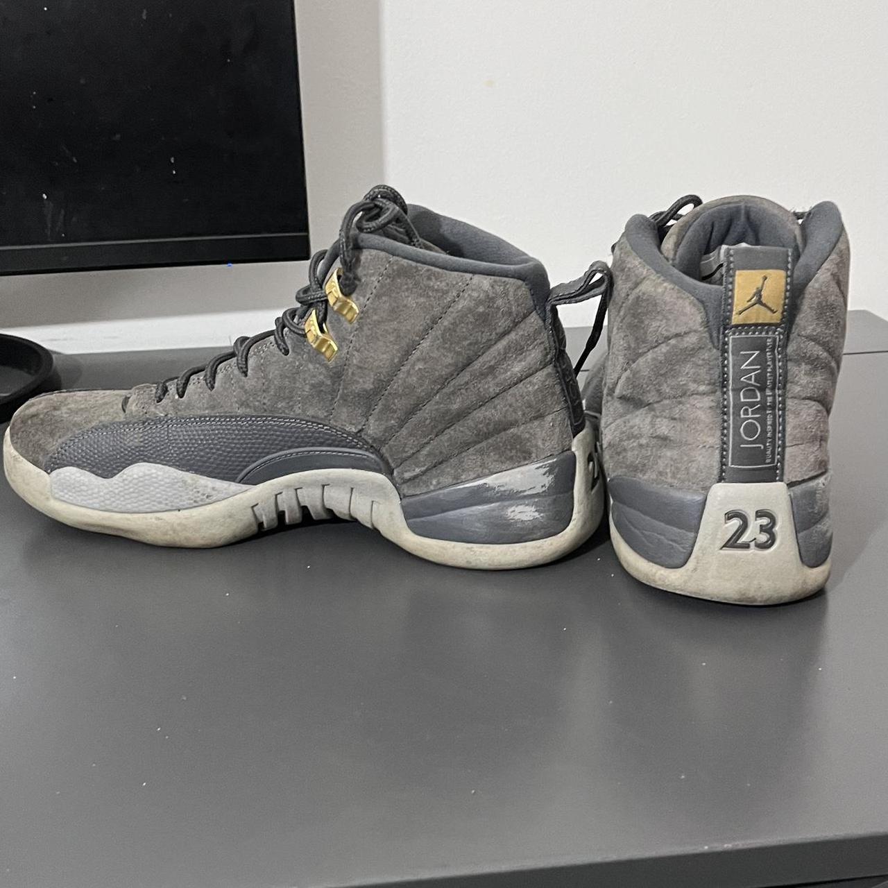Jordan 12 retro grey #jordan #12 #jumpman #drip... - Depop