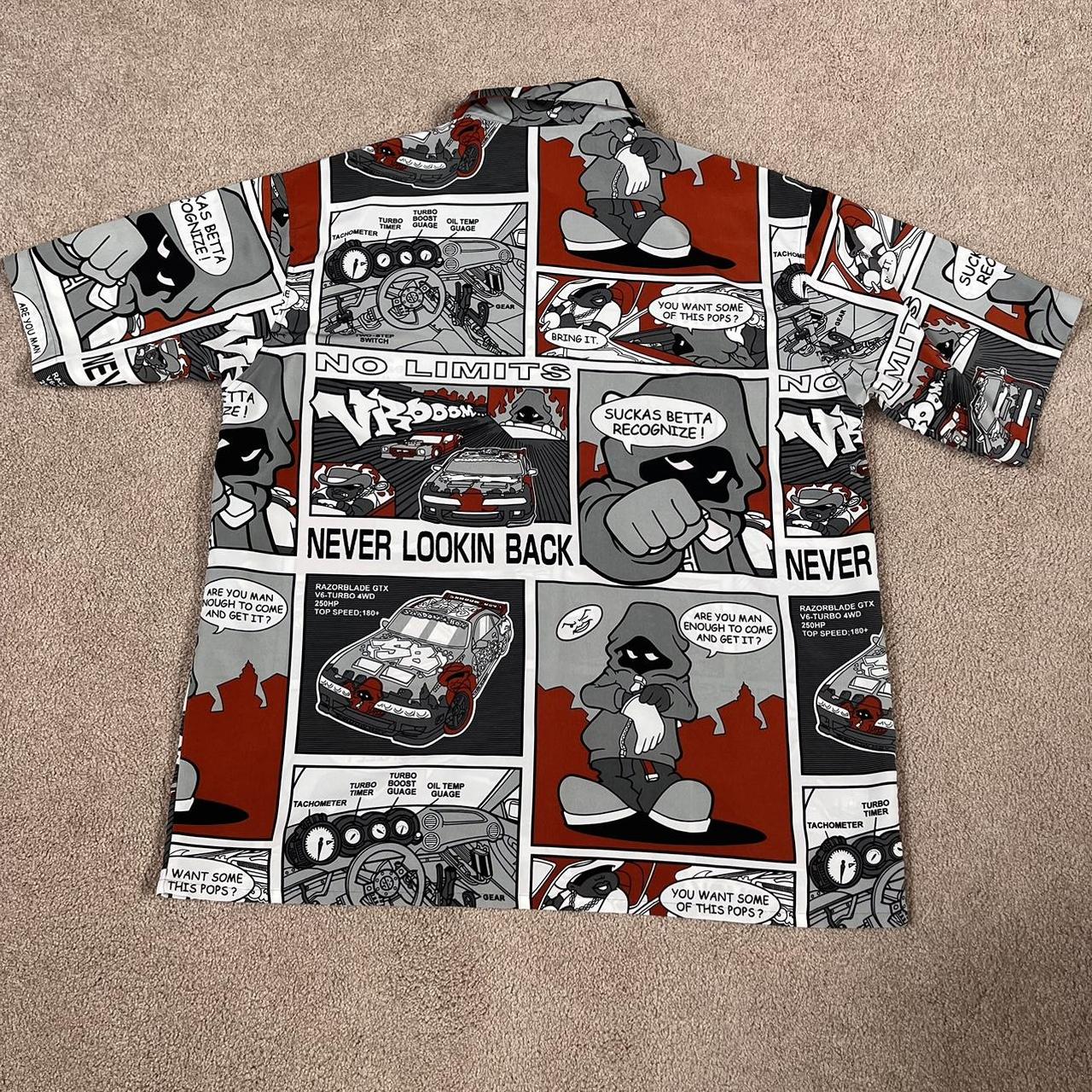 Y2k Diss Streetwear Comic Strip Street Racing All... - Depop