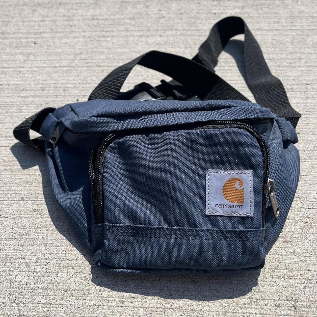 00's Carhartt Blue Waist Bag Fanny Pack - Depop