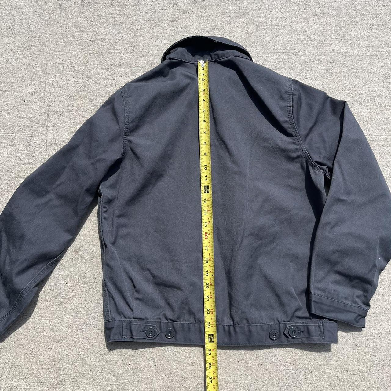 00's Dickies Charcoal Gray Full Zip Up Work Jacket... - Depop