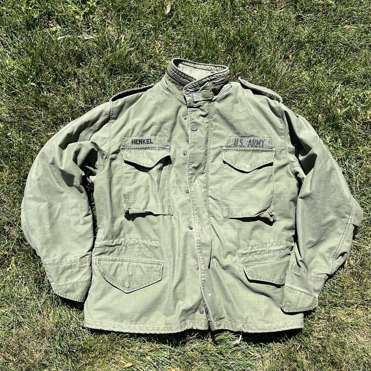 70's Us Army Cold Weather Field Coat Zip Up Jacket... - Depop