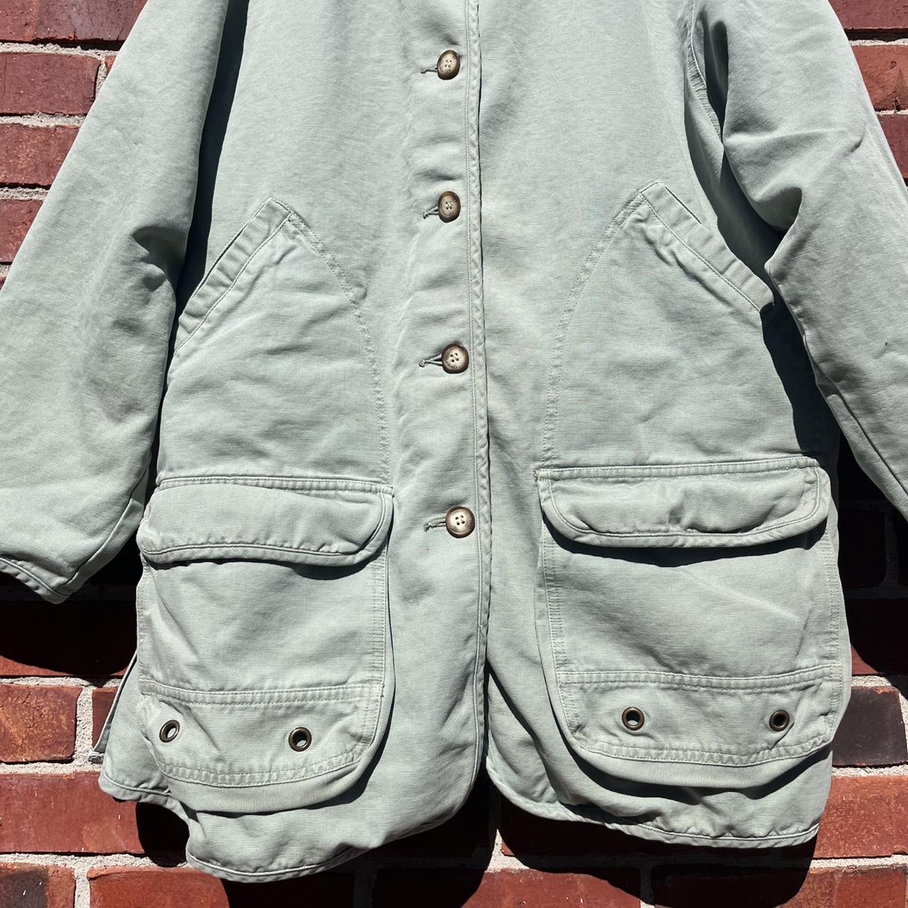 90s Eddie Bauer Mint Green Chore Coat Barn Jacket... | Depop