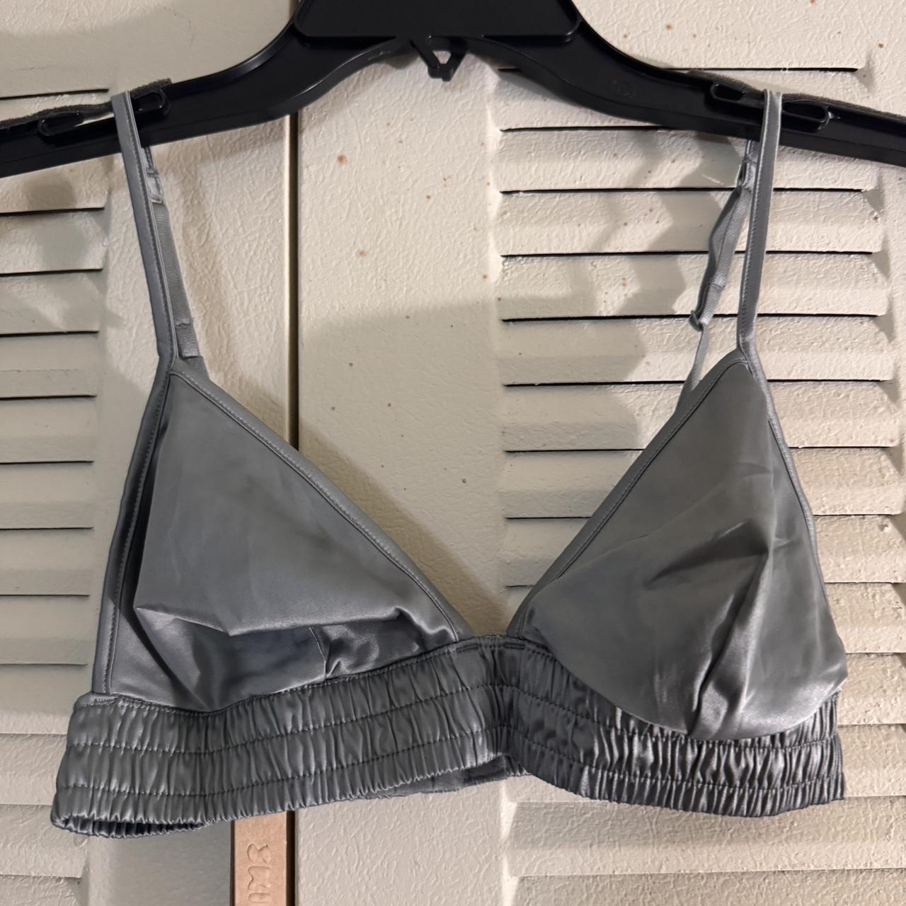 SKIMS CHROME TRIANGLE BRA SIZE XXS #skims #XXS... - Depop