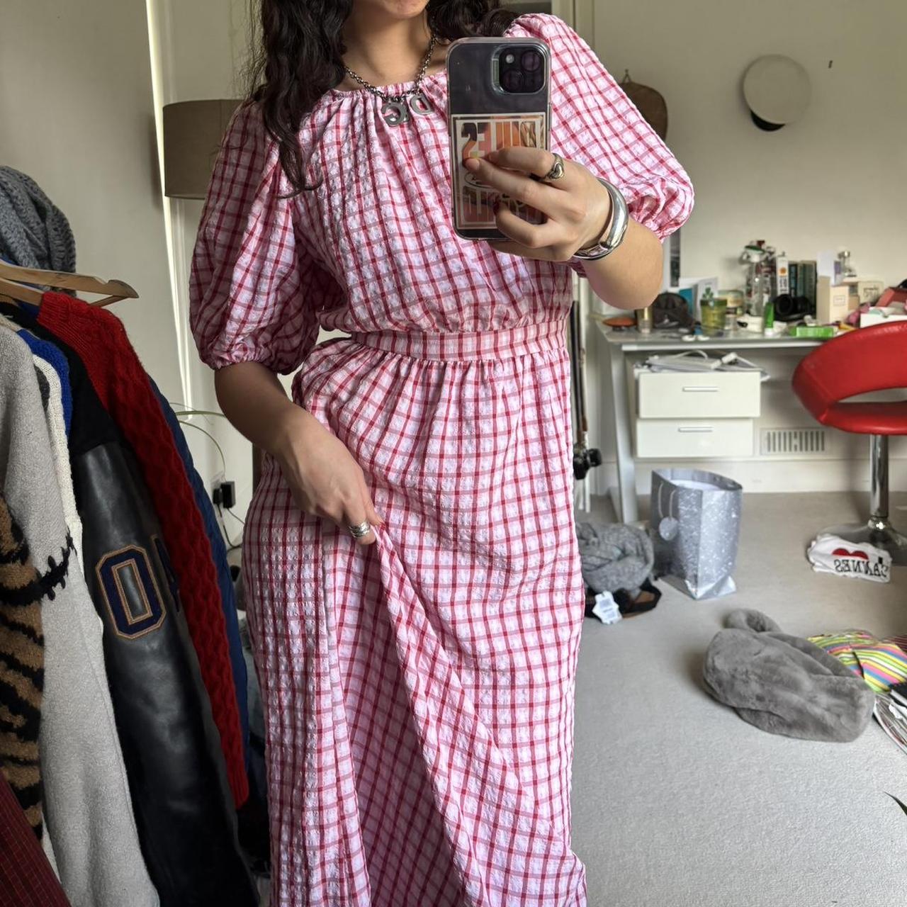 pink n red checked dress 🐷🐷🐷 so pwetty just not my... - Depop