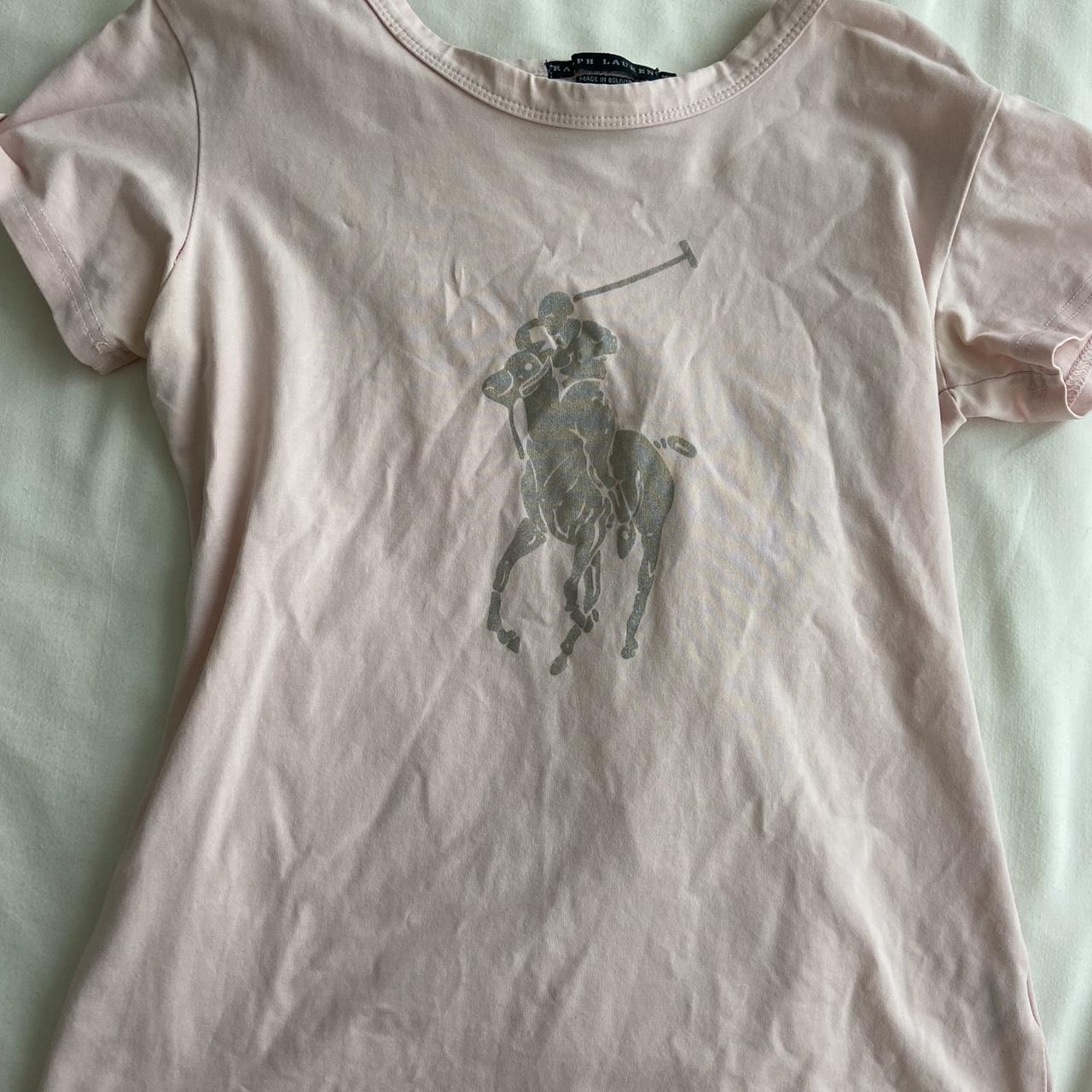 Ralph Lauren pink t-shirt Kids size M - fits women... - Depop