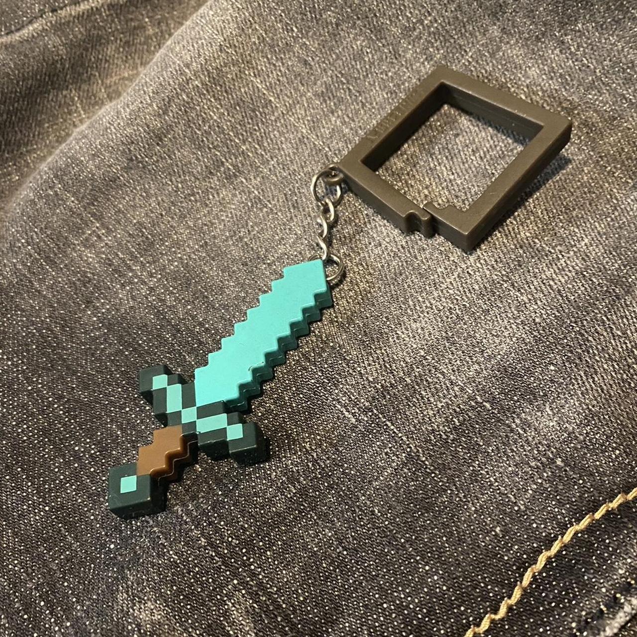 minecraft diamond sword keychain 💎🗡️ got from a... - Depop
