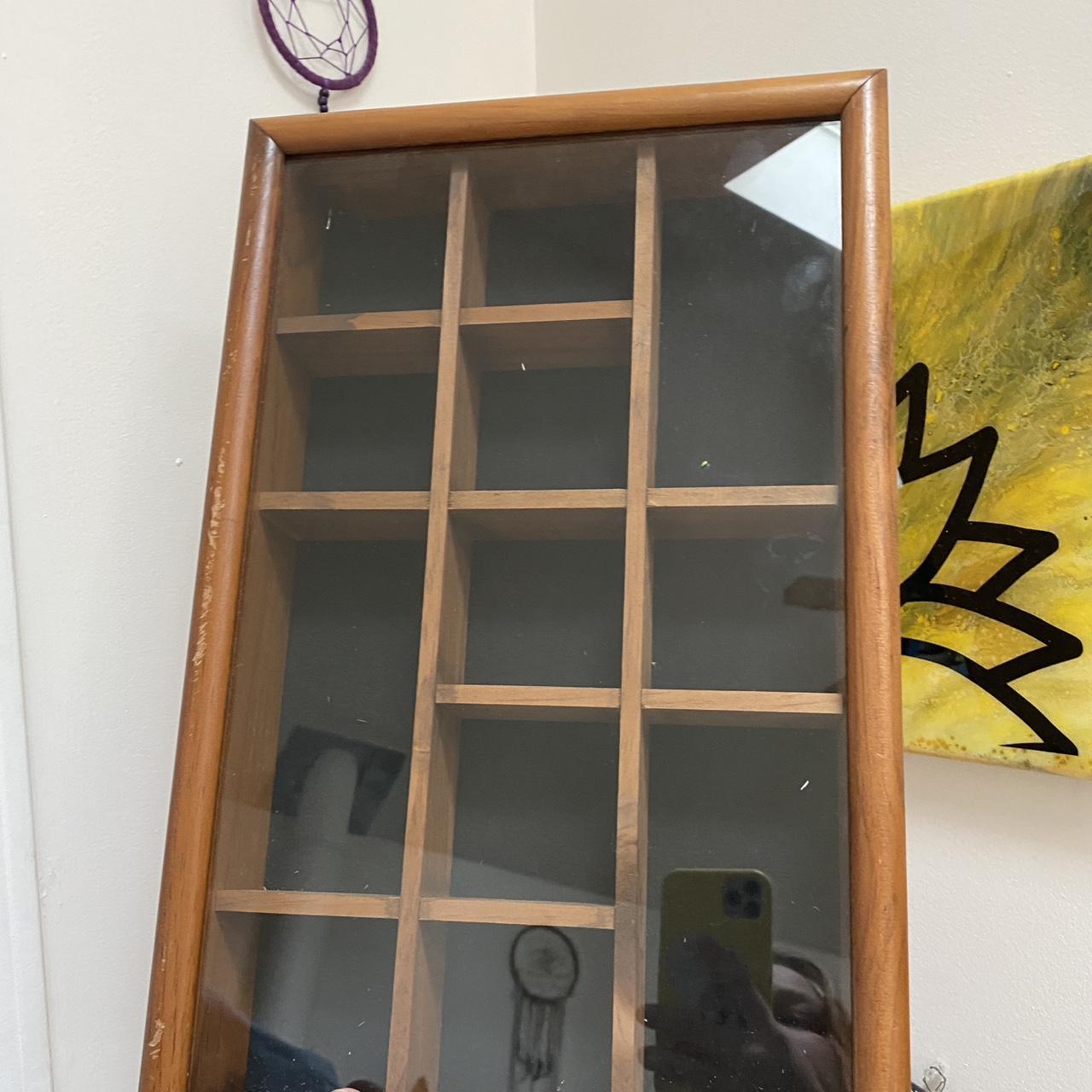 🤎LARGE GLASS DISPLAY CASE🤎 Large! Sliding glass... - Depop