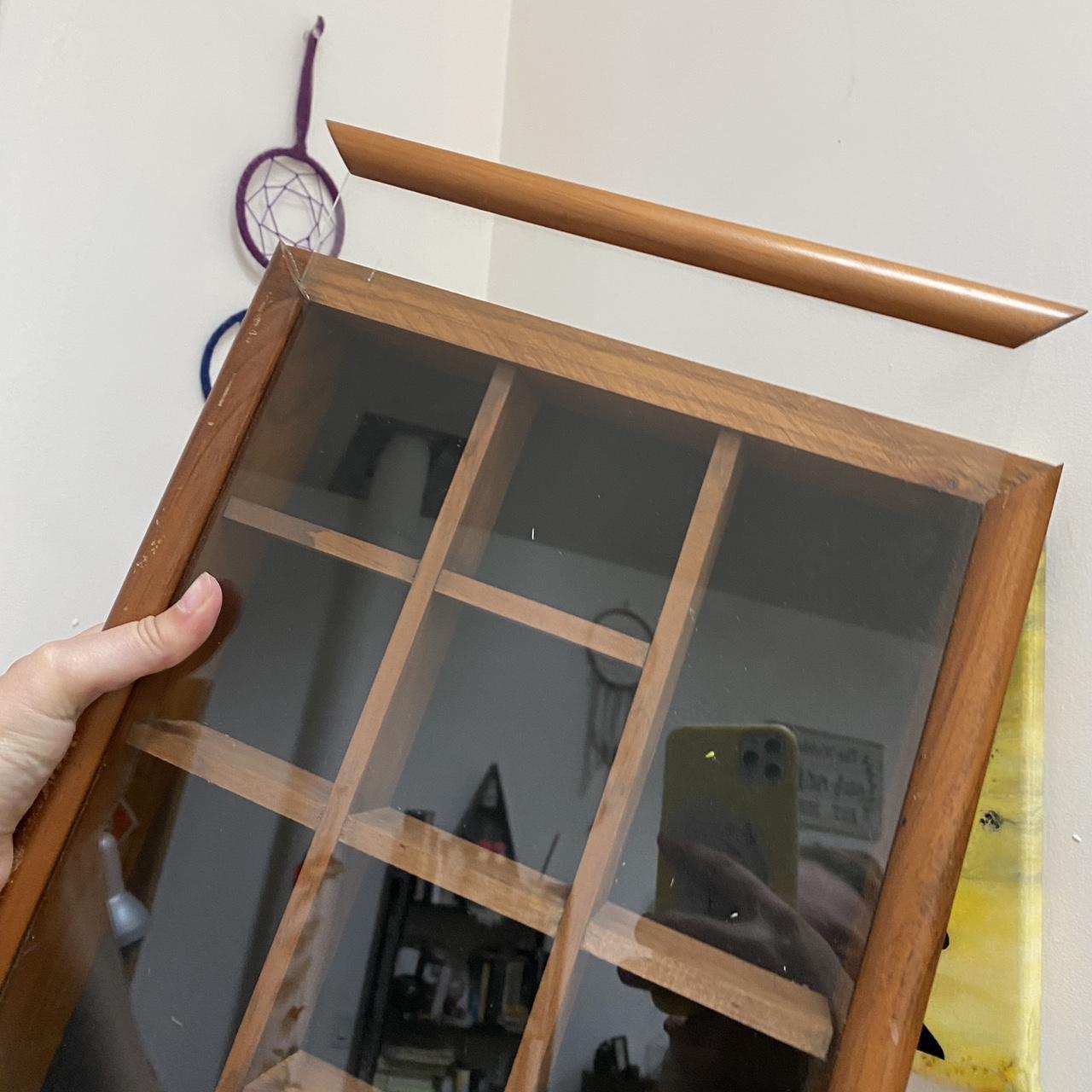 🤎LARGE GLASS DISPLAY CASE🤎 Large! Sliding glass... - Depop