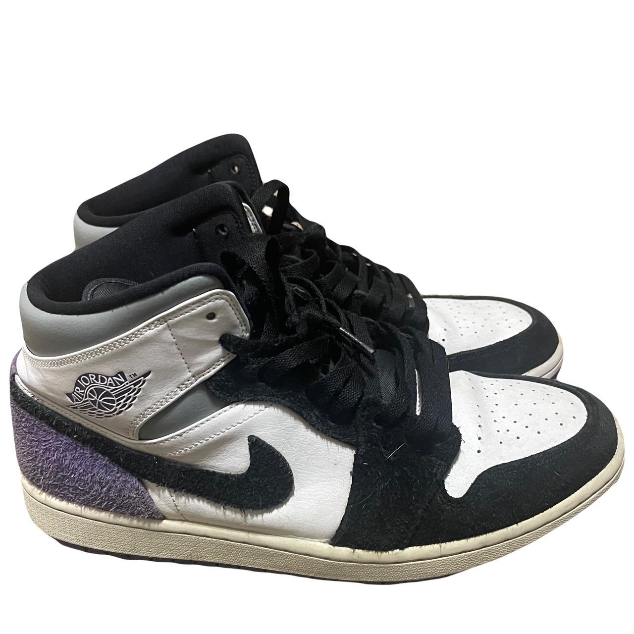The Air Jordan 1 Mid SE Purple, size 11 if you have... - Depop