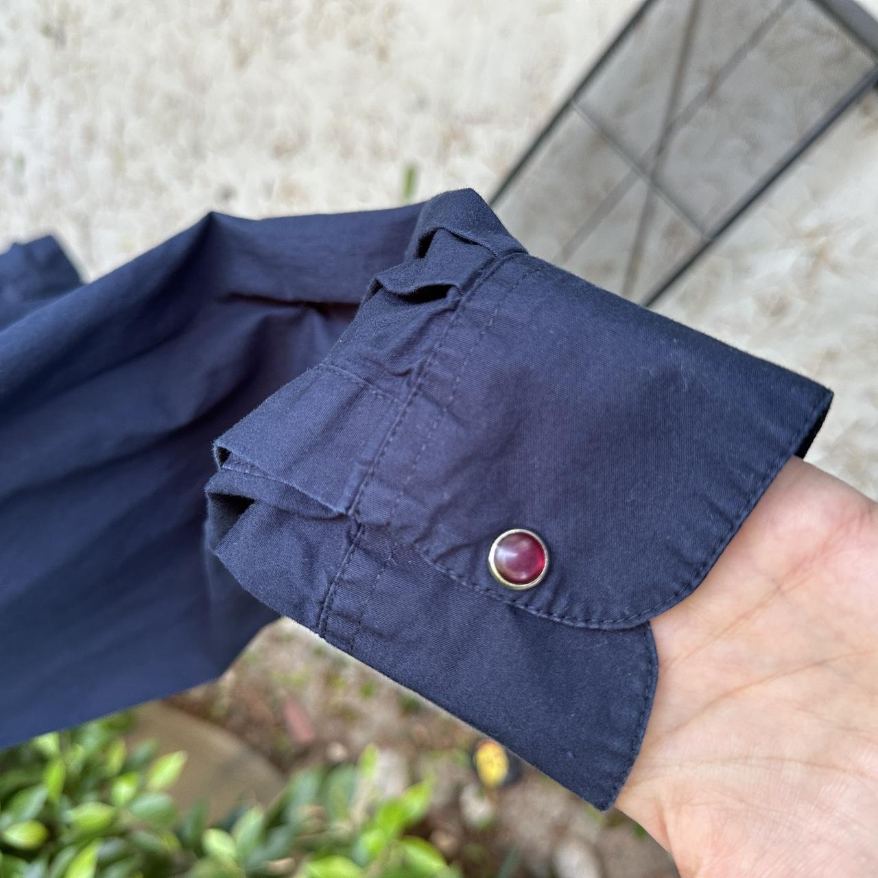 Steve and Barry’s // button up with special button... - Depop