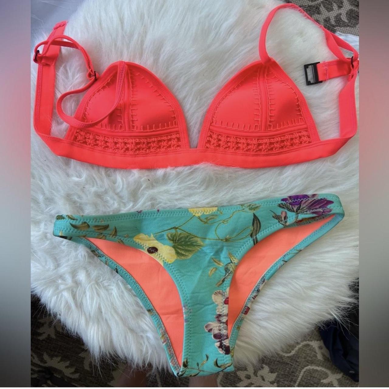 Triangl Floral Bikini Cheeky Bottoms Size Xs Bottom Depop