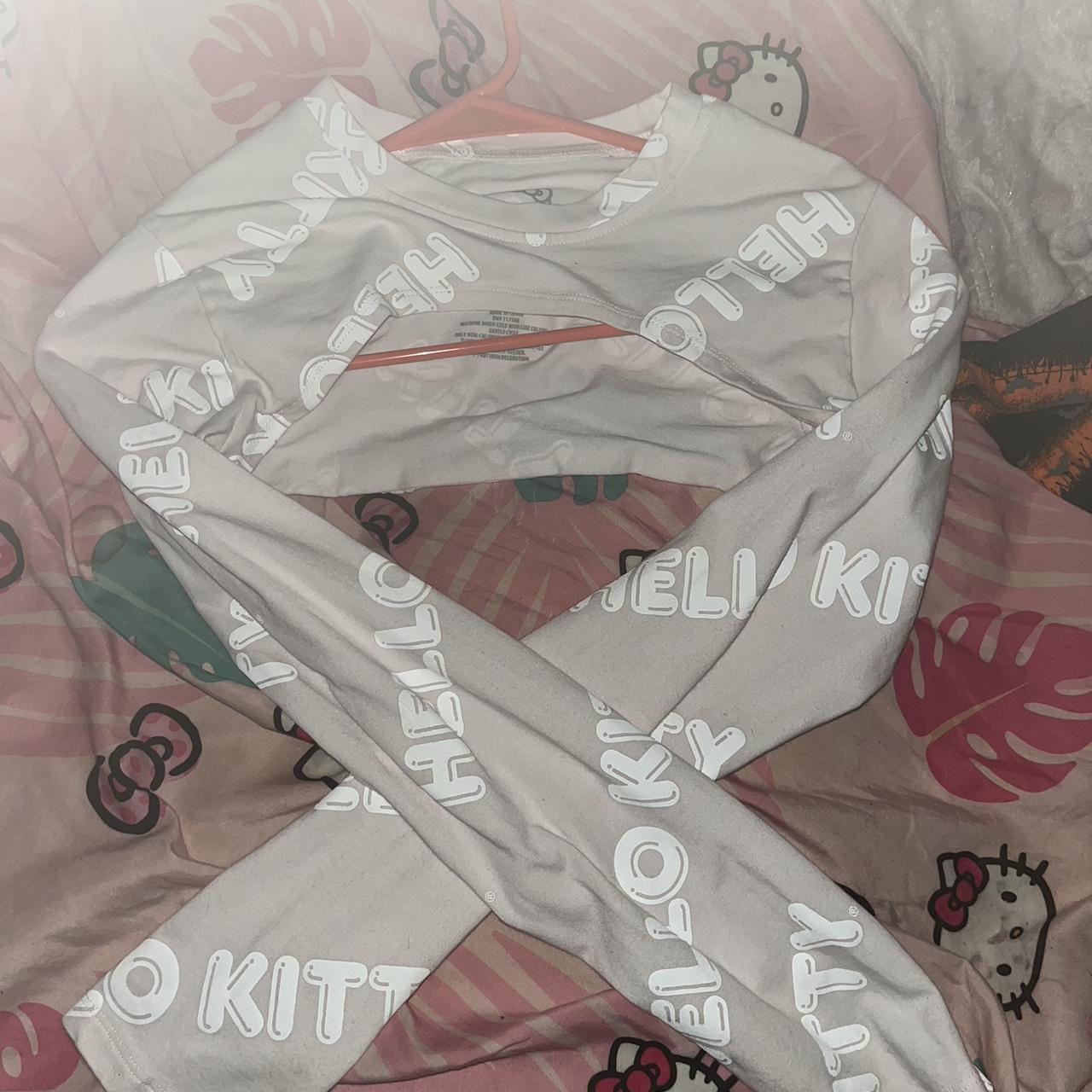 NO PAYPAL ! HELLO KITTY open front crop top perfect... - Depop