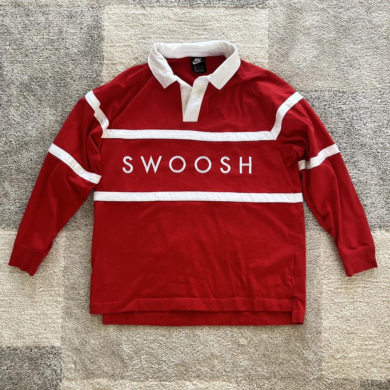 Nike Men's Red and White Polo-shirts | Depop