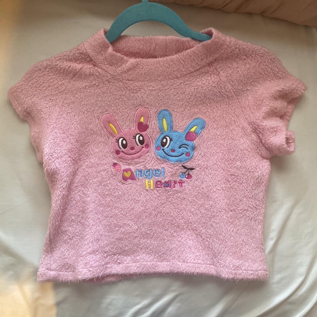 Angel heart fuzzy top Size 130 in kids Top is... | Depop