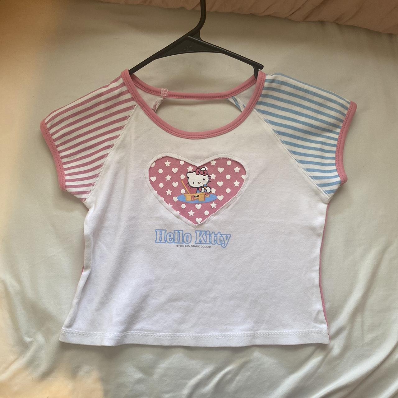 Hello kitty baby tee Size 120 in kids Should fit... - Depop