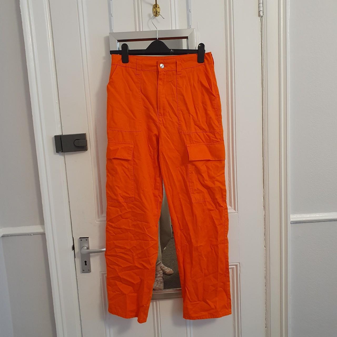 Orange cargo pants. - Depop