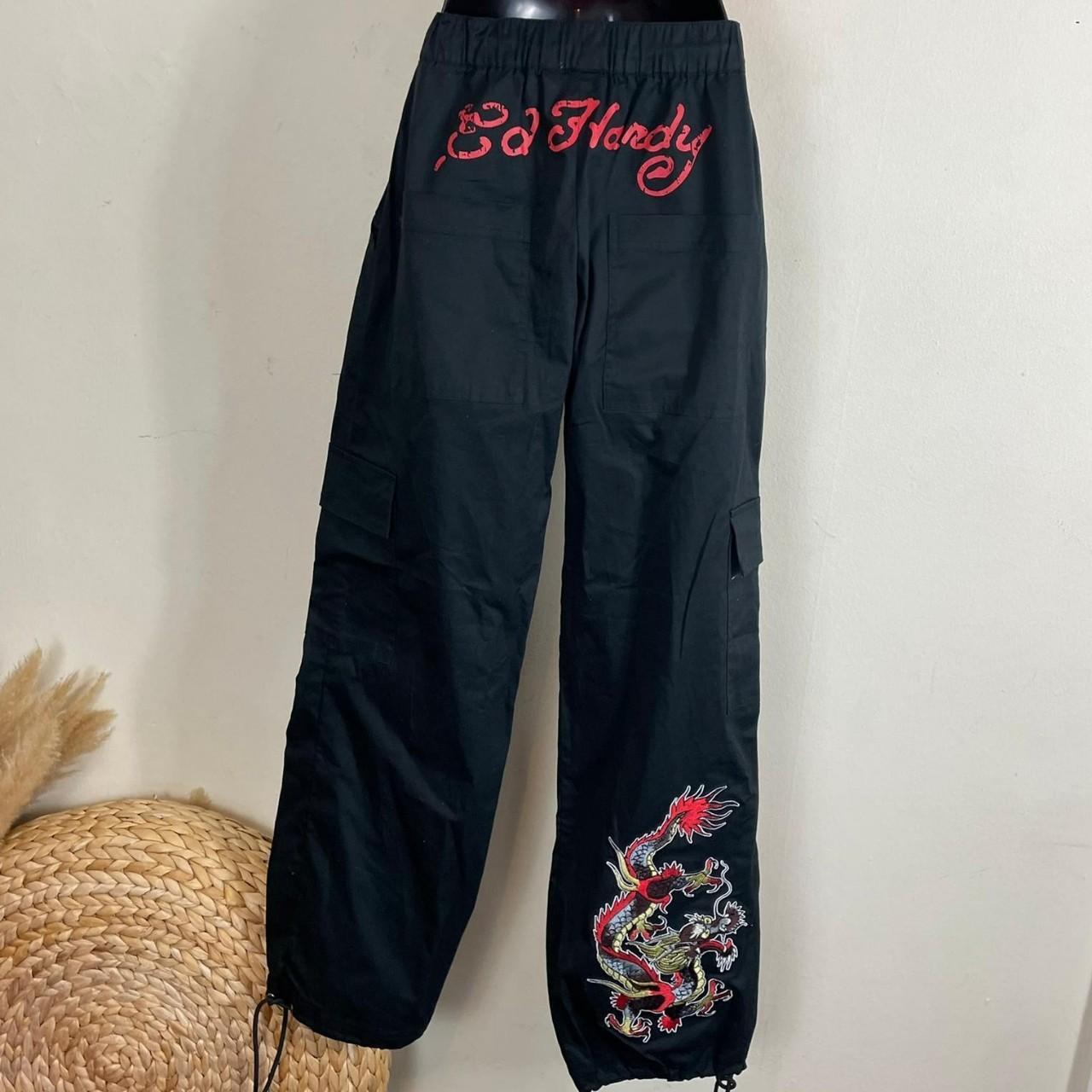 Ed Hardy ♡ Urban Outfitters Exclusive♡ Black Cargo... - Depop