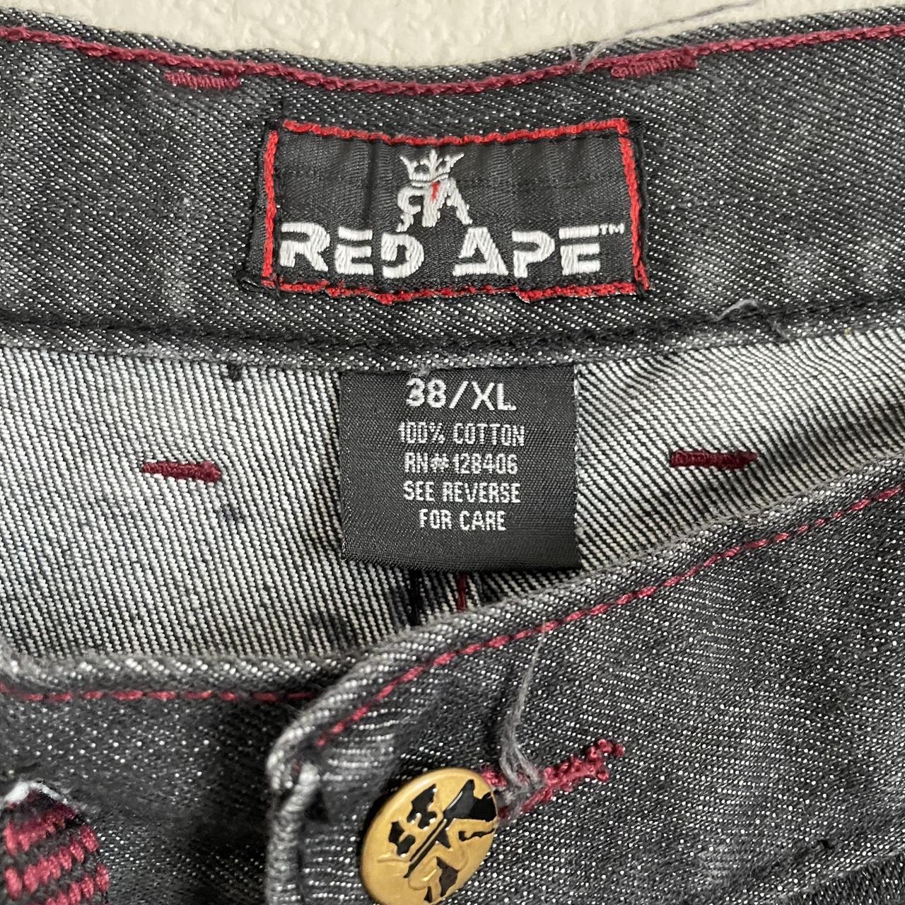 CYBER Y2K RED APE BAGGY JEANS🖤 These pants are so... - Depop