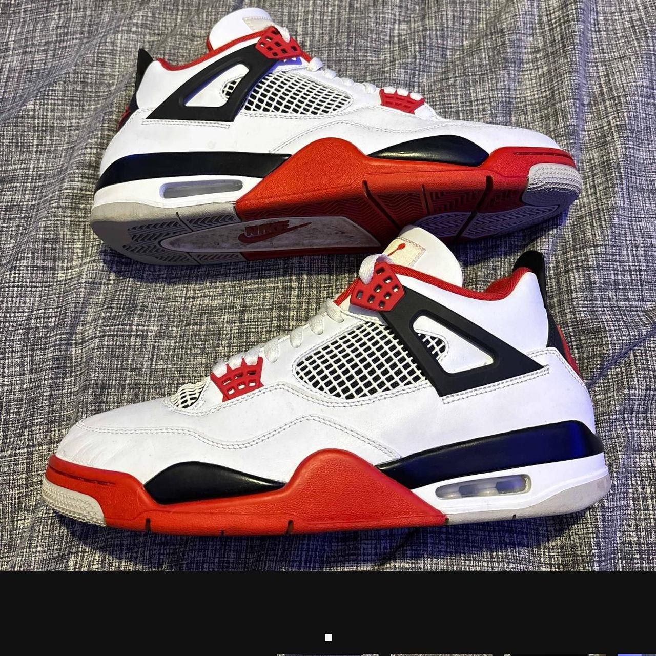 Jordan 4 fire red Size UK 10 100% Authentic Worn a... - Depop