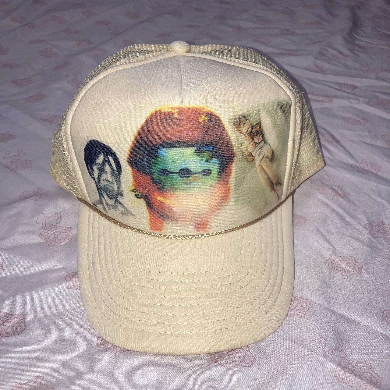 screen printed trucker hat repop made by Made of... - Depop