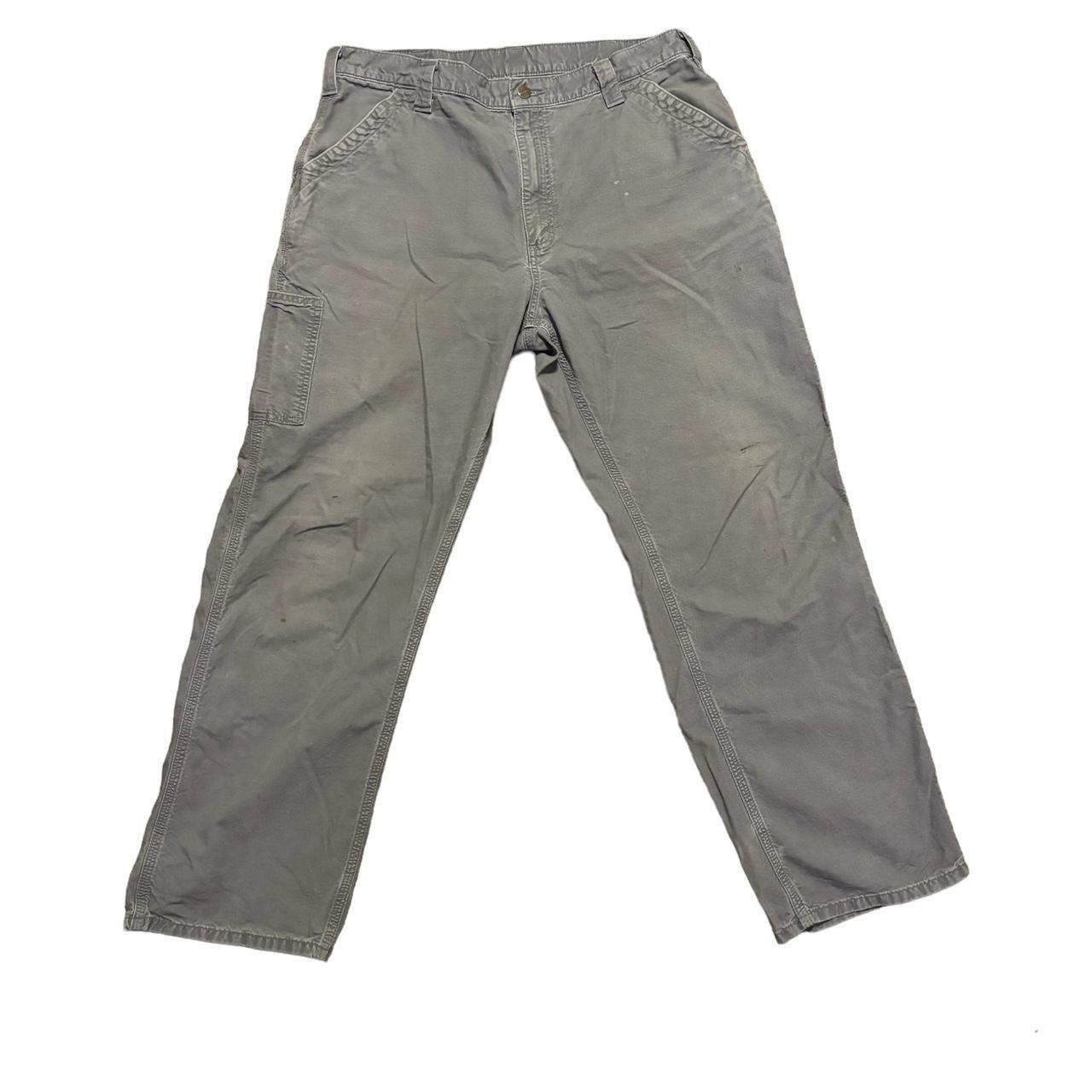 grey Carhartt carpenter pants/ minor flaws, barely... - Depop