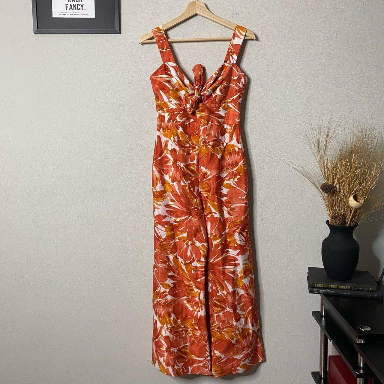 Alexis Womens Orange And Red Jumpsuit Depop