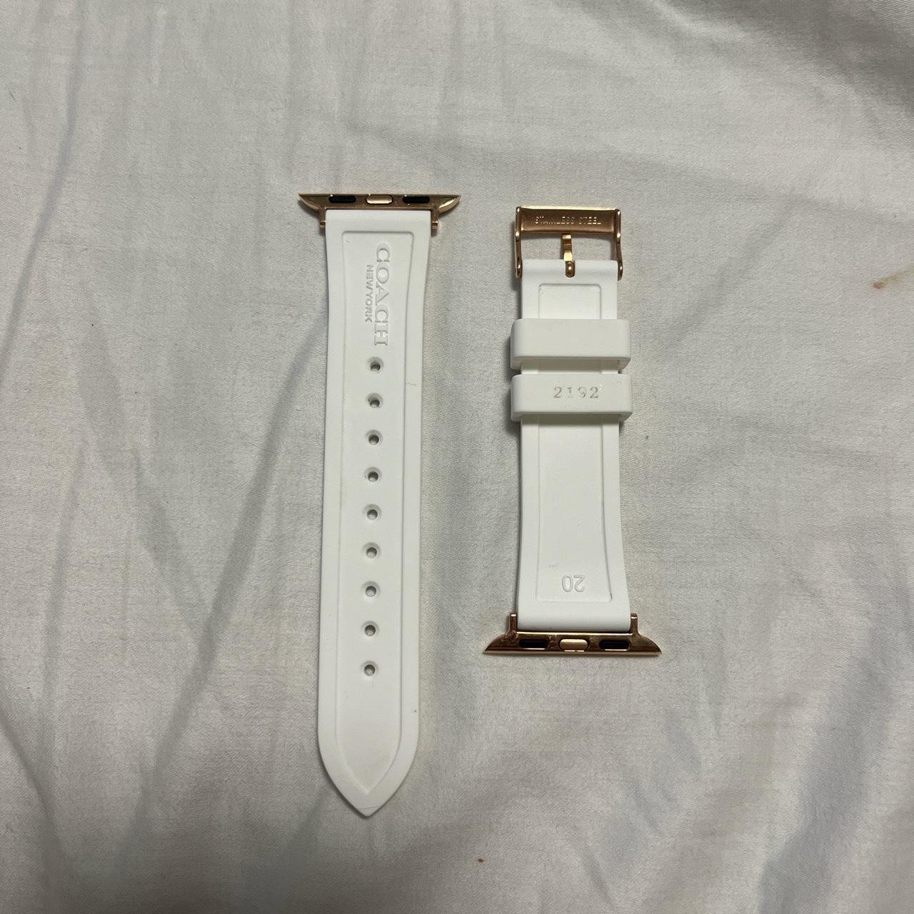 COACH Watch Strap band White Rubber | 38mm & 40mm| | Depop