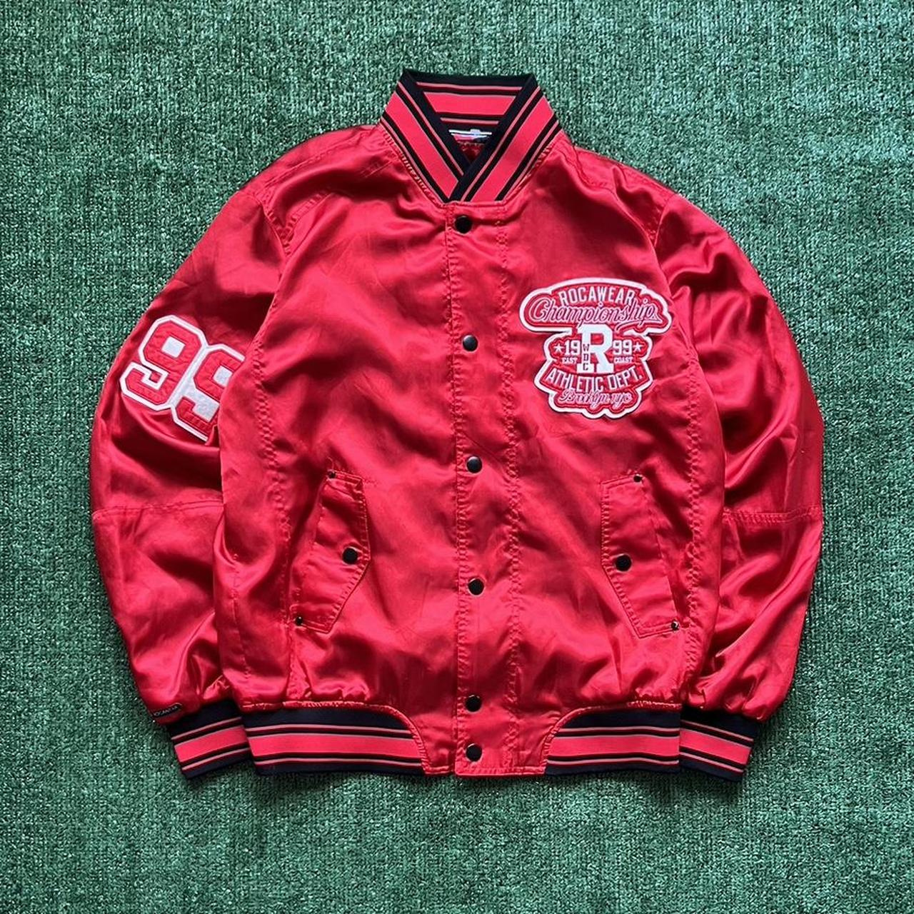 Rocawear Men's Red and Black Jacket | Depop