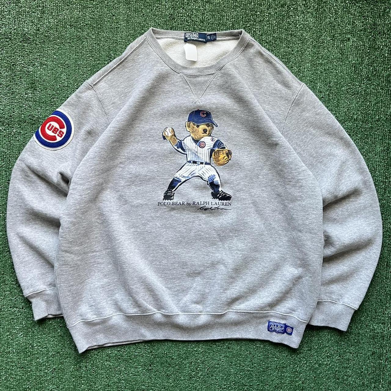 Polo Bear Ralph Lauren Chicago Cubs crewneck Pit to... - Depop