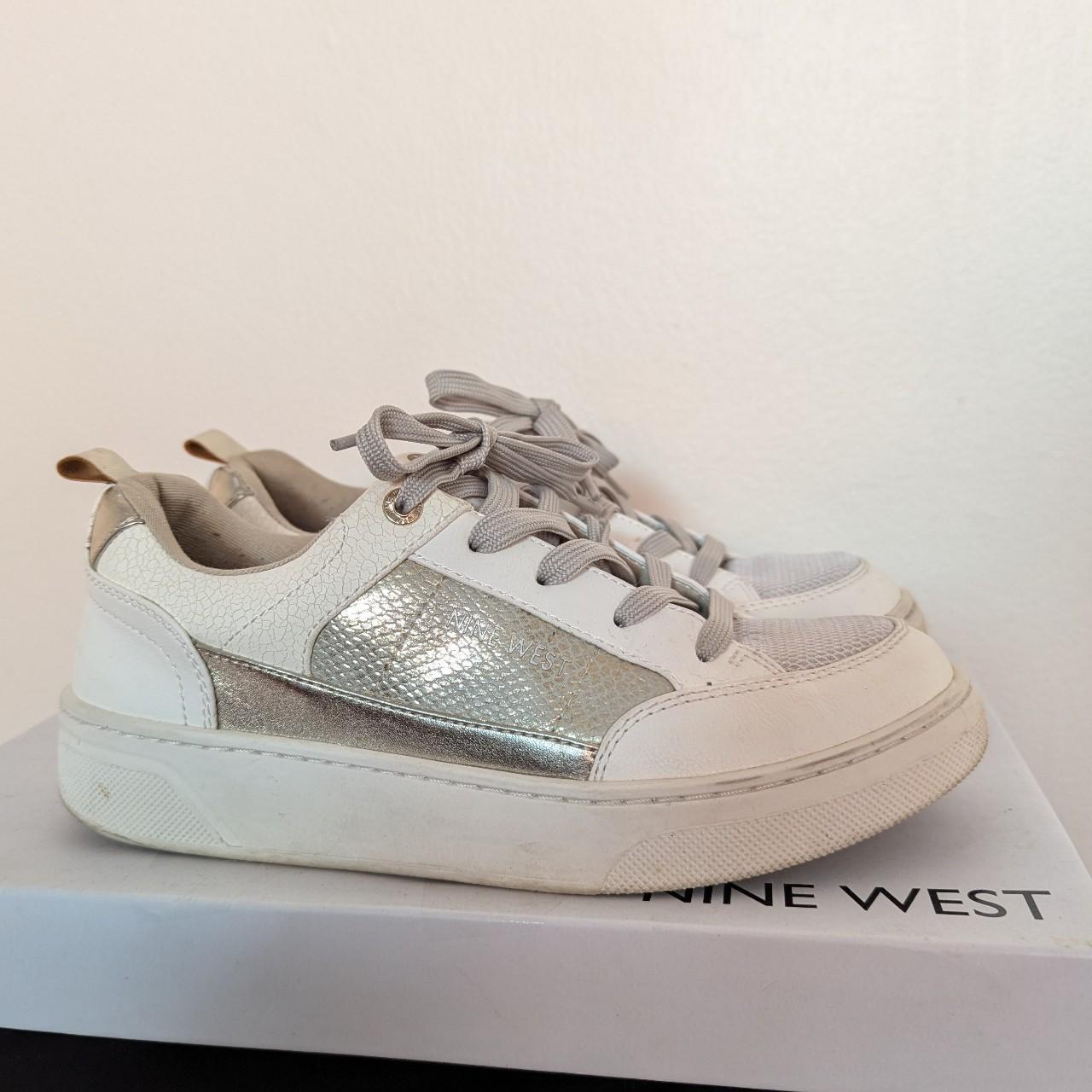 NINE WEST sneakers Elevate 3A Ivory. Only worn a... - Depop