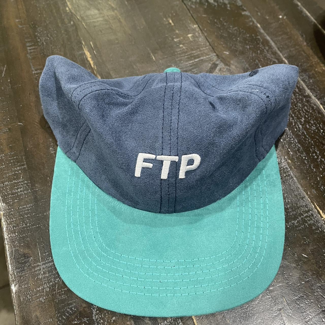 FTP 2 TONE SUEDE HAT BLUE AND AQUA ADJUSTABLE - Depop