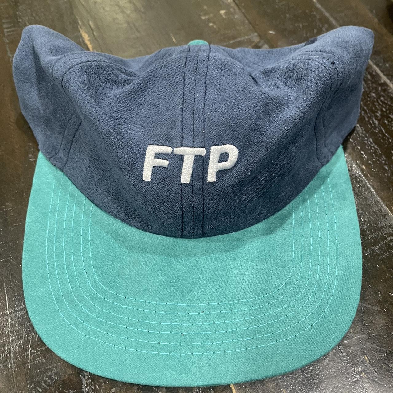 FTP 2 TONE SUEDE HAT BLUE AND AQUA ADJUSTABLE - Depop