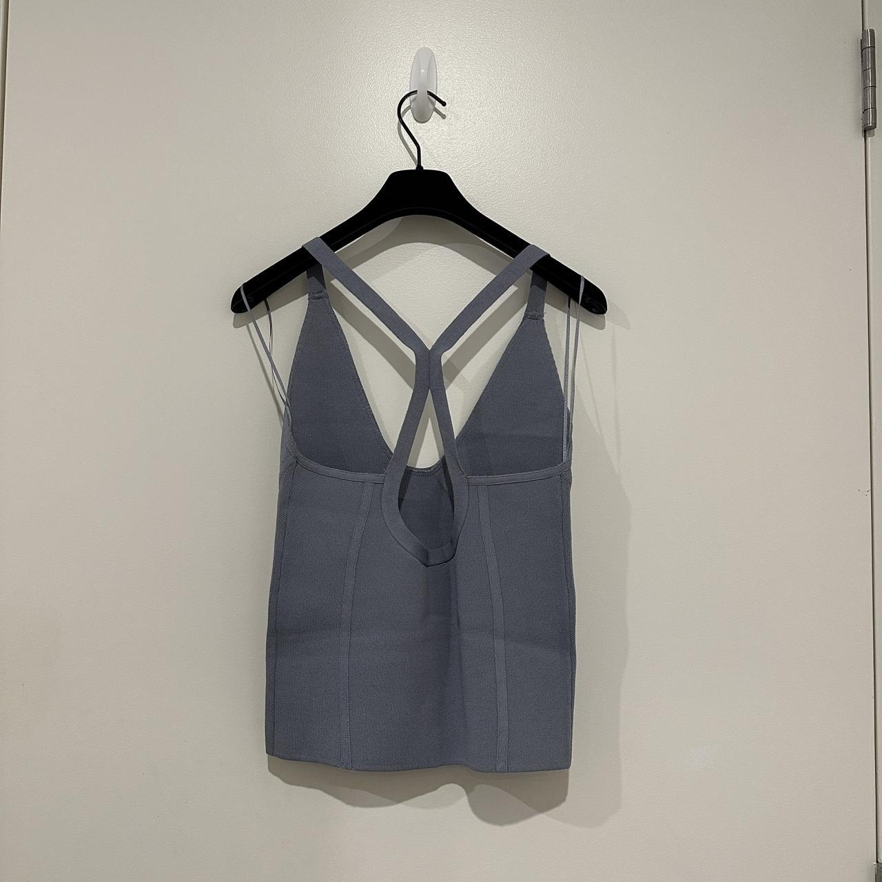 Zara Knit Powder Blue Tank - Size 8 Worn a few... - Depop