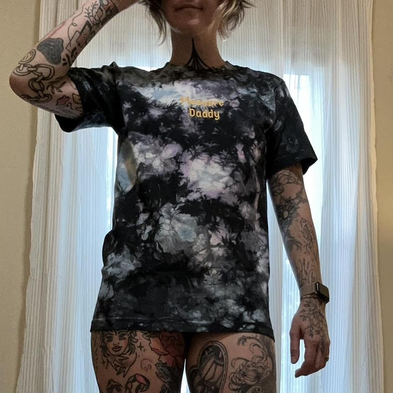 cute and funny pleasure daddy tshirt, pink and blue... - Depop