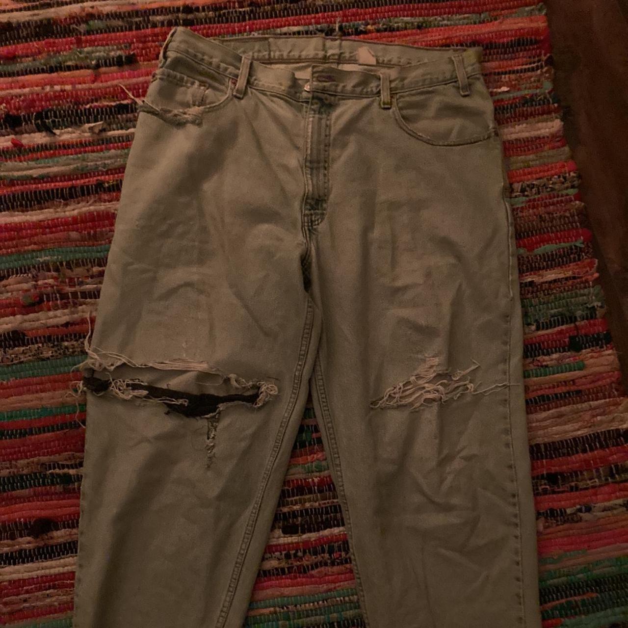 Vintage 1990’s light blue distressed ruined Levi’s... - Depop