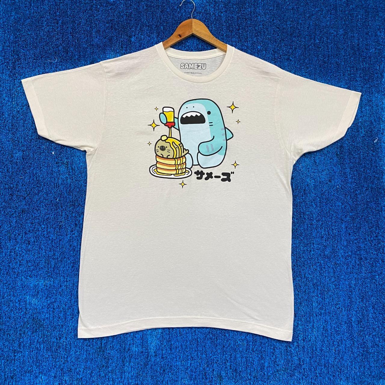 Samezu Tiger & Yummy Kawaii Pancakes Tee L approx... - Depop