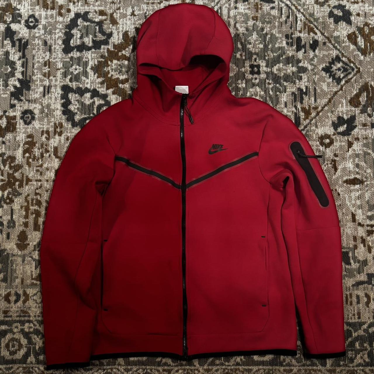 Red Nike Tech fleece hoodie #NikeTech #Red #Hoodie - Depop