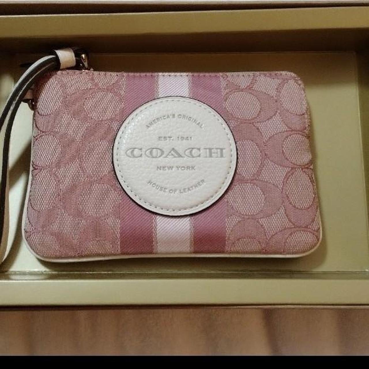 New Without box. Coach Signature Dempsey Corner Zip... - Depop