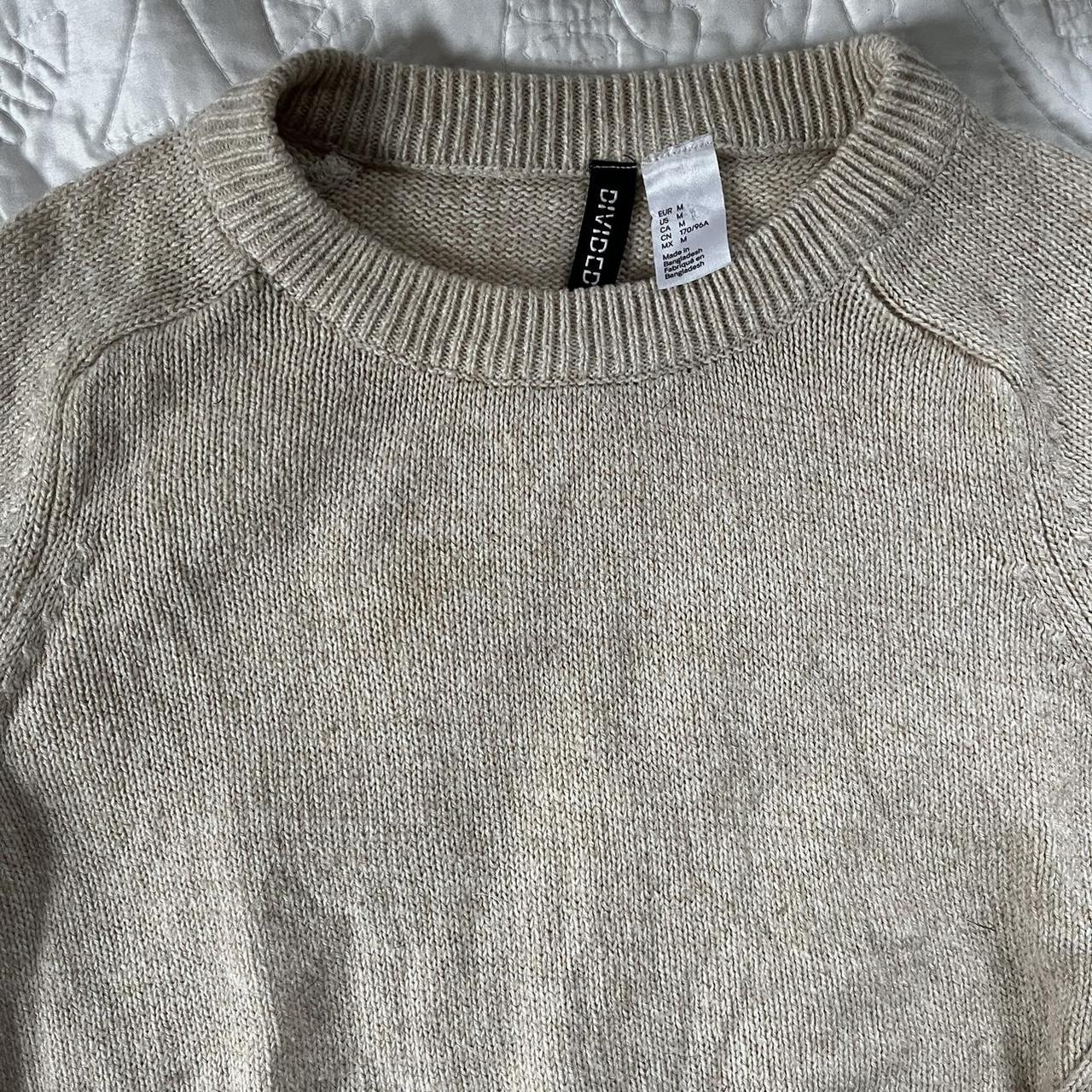 Cream colored knit sweater Soft and cozy - Depop
